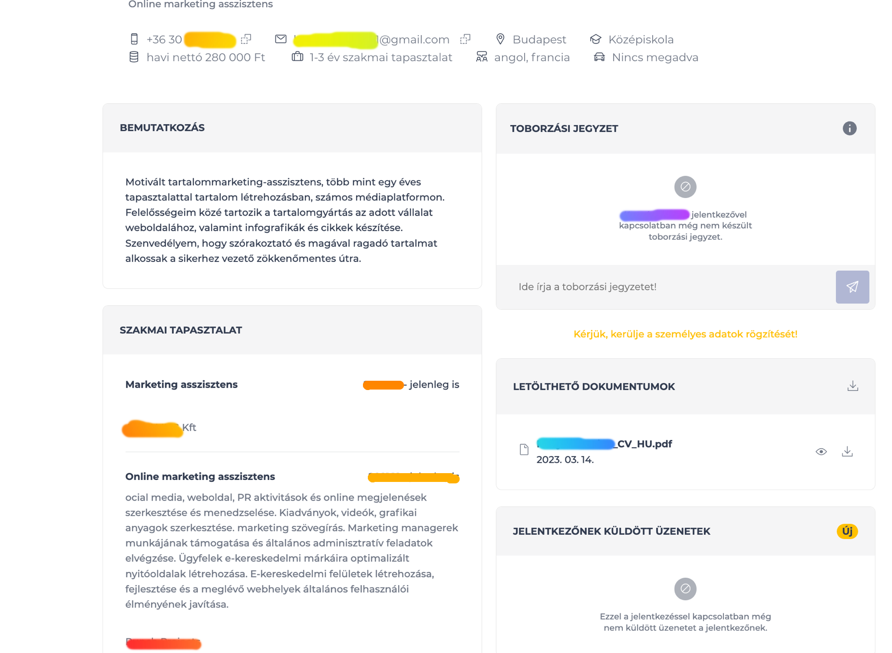 Miért fontos, hogy részletesen kitöltsd a Profession és a többi karrier ...